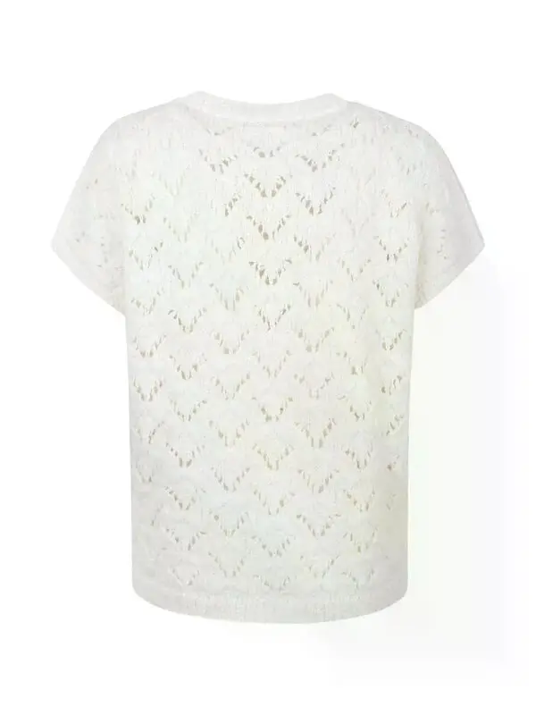 Fabiana Filippi Sequin-embellished Open-knit Top