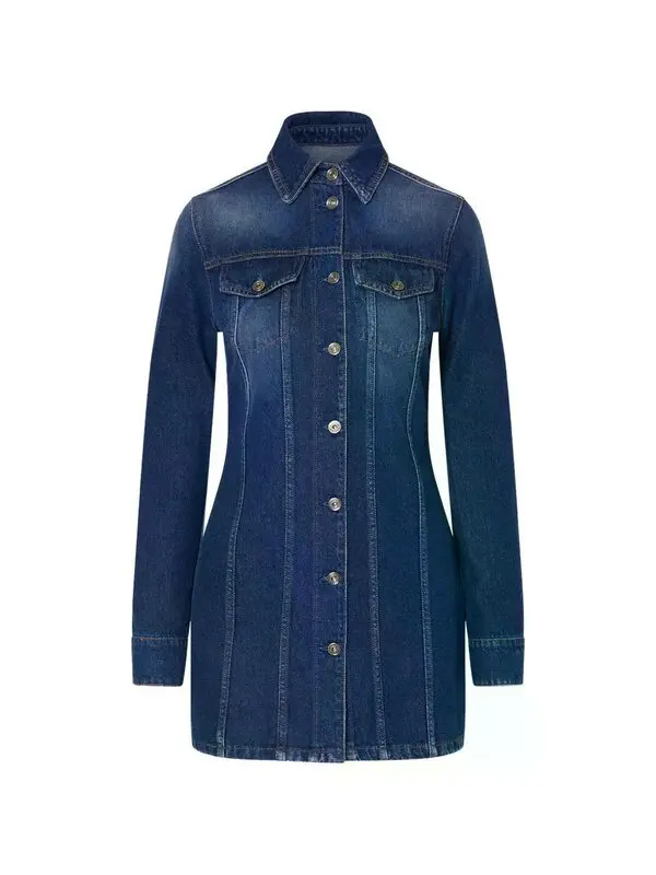 Liu Jo Button-up Denim Mini Dress - Indigo Wash