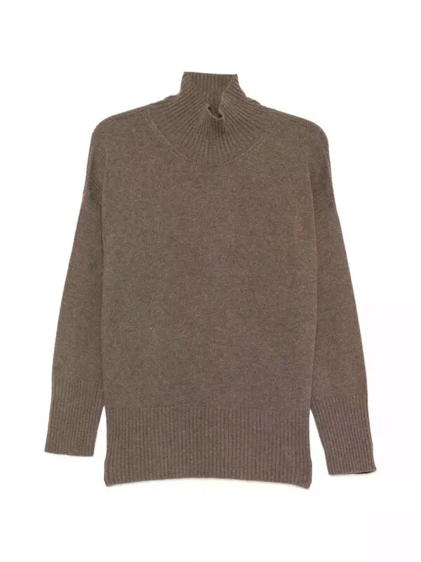 ROBERTO COLLINA Ribbed-trim High-neck Sweater