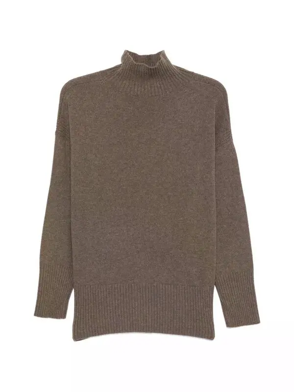 ROBERTO COLLINA Ribbed-trim High-neck Sweater