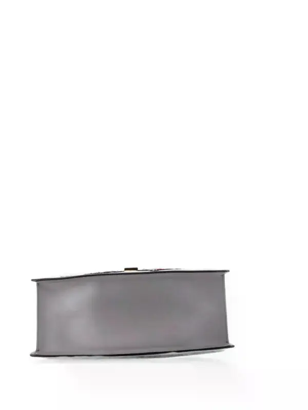 Gucci Sylvie Top Handle Bag Embroidered Leather Medium Satchel