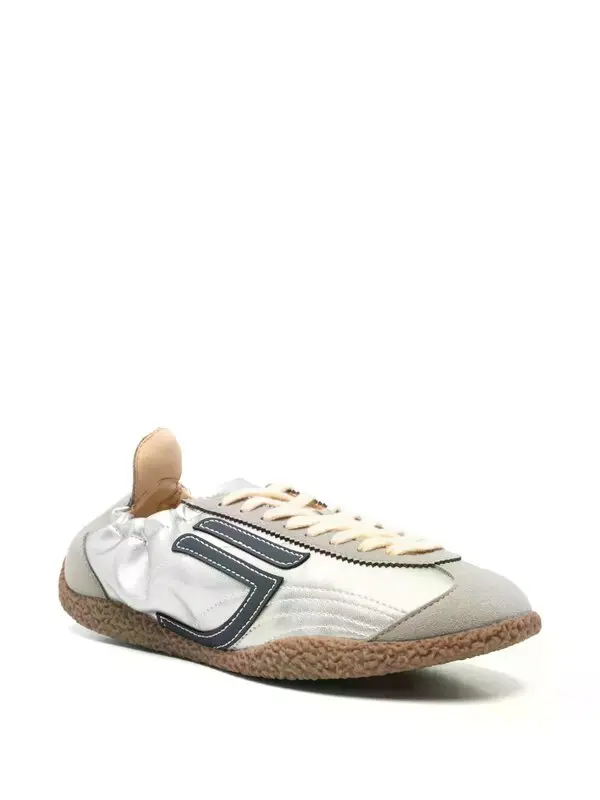PURAAI Metallic-effect Logo-patch Lace-up Sneakers