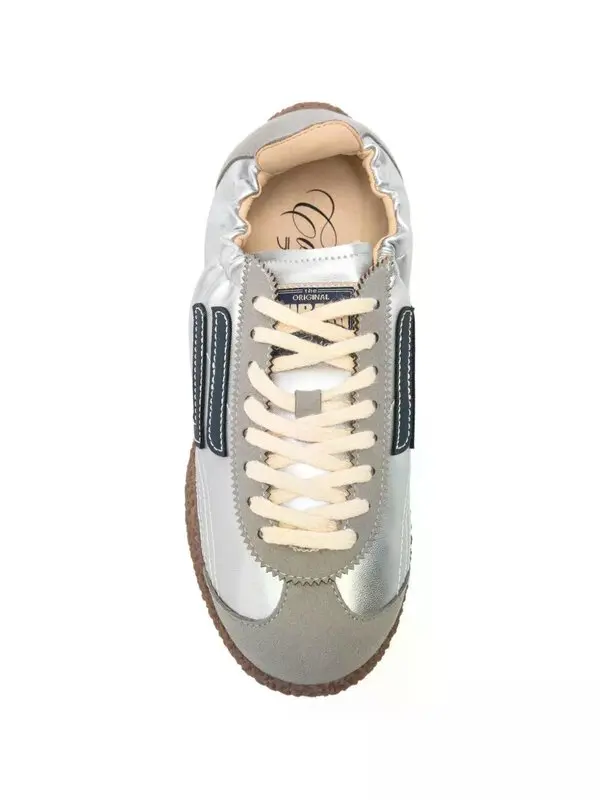 PURAAI Metallic-effect Logo-patch Lace-up Sneakers
