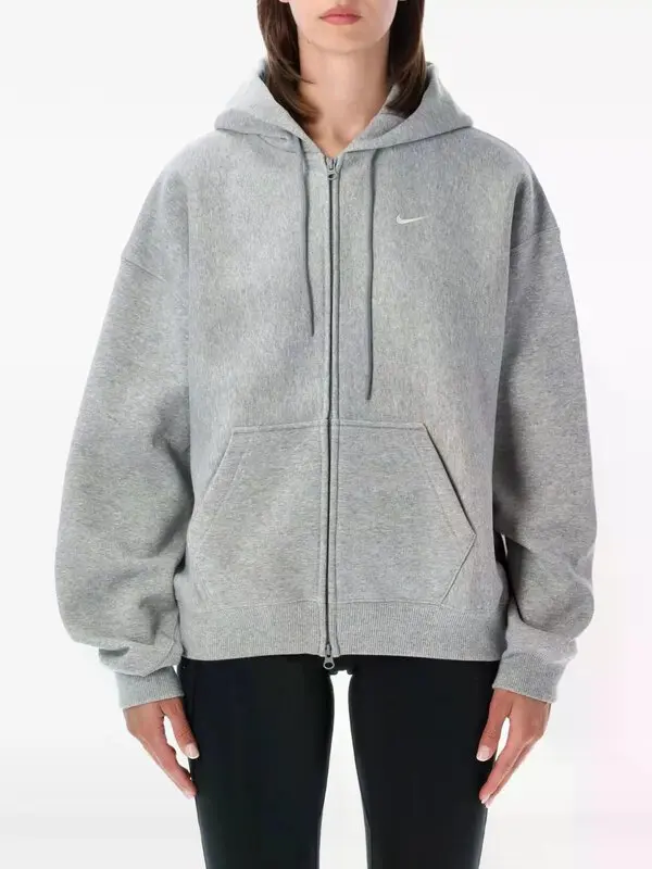 Nike Studio Logo-embroidered Zip-up Hoodie