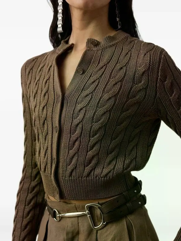 Polo Ralph Lauren Cable-knit Cropped Cardigan