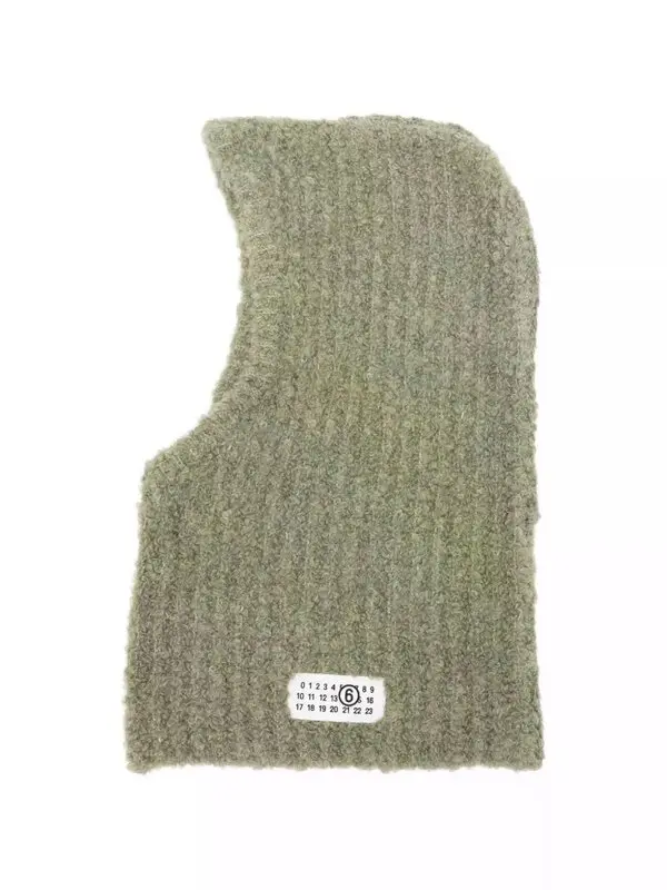 MAISON MARGIELA Logo Patch Balaclava - Green