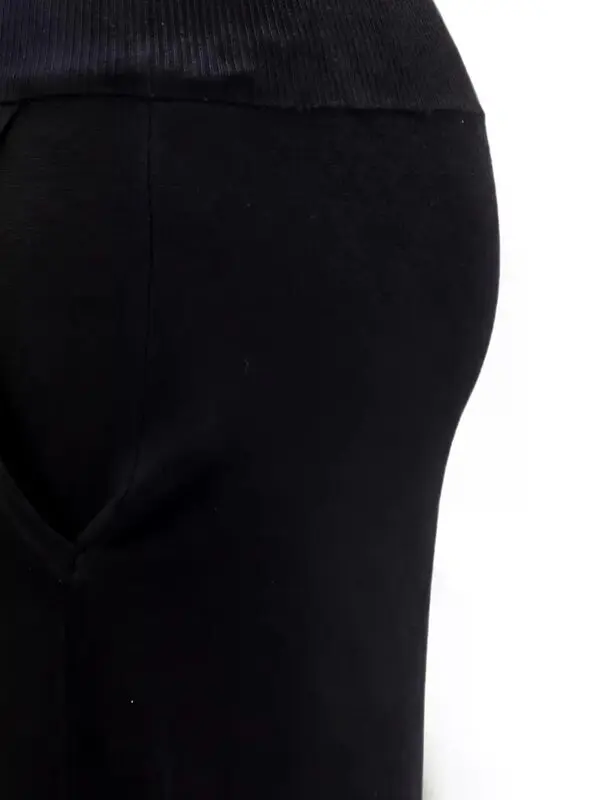 HEVO Ribbed Waistband Wide-leg Trousers