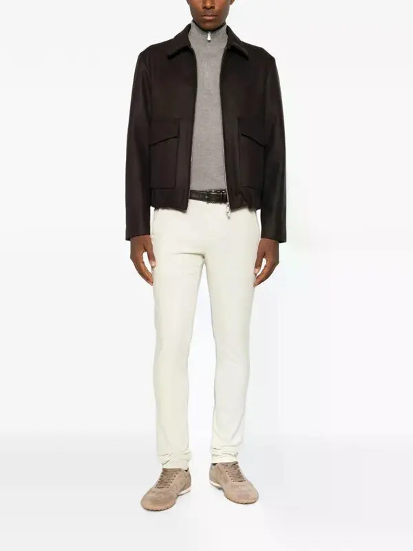 DONDUP Logo-plaque Slim-fit Trousers