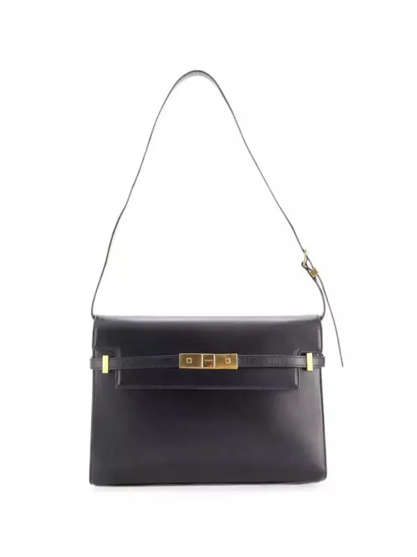 Saint Laurent Manhattan Leather Medium Shoulder Bag - Black