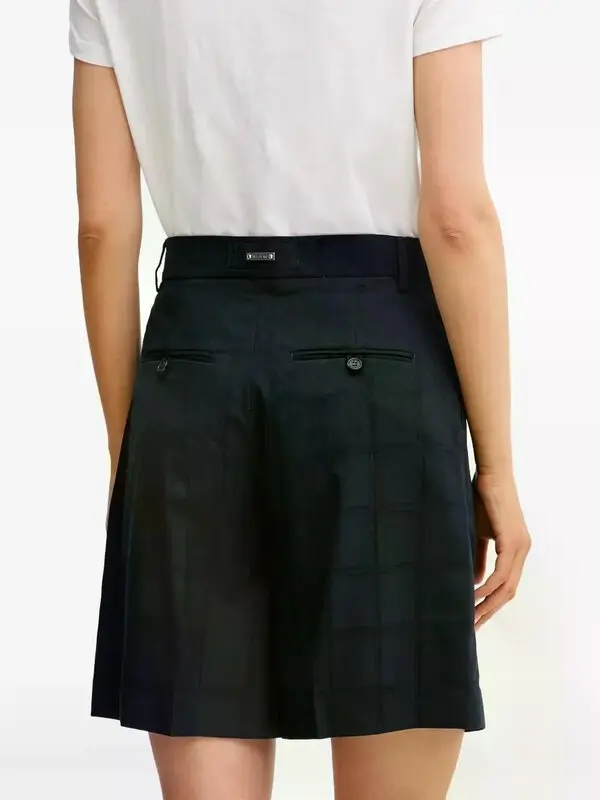 Iceberg Check-pattern Pleated Tailored Shorts