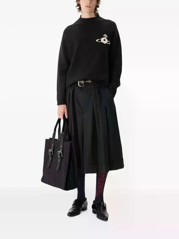 VIVIENNE WESTWOOD Merino Wool Mock Neck Jumper With Orb Motif