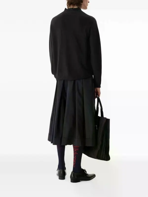 VIVIENNE WESTWOOD Merino Wool Mock Neck Jumper With Orb Motif