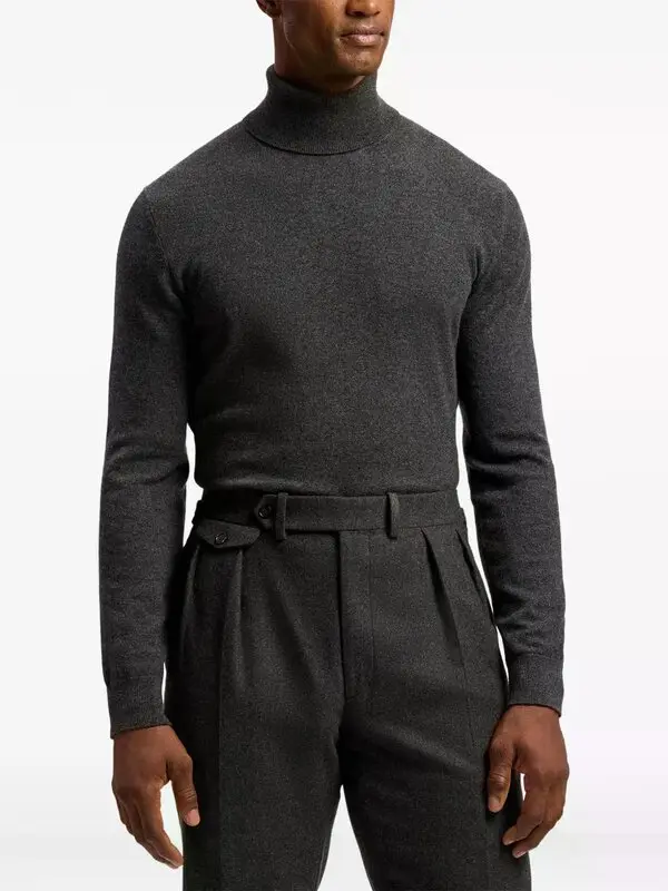 Ralph Lauren Purple Label Cashmere Turtleneck Sweater - Grey