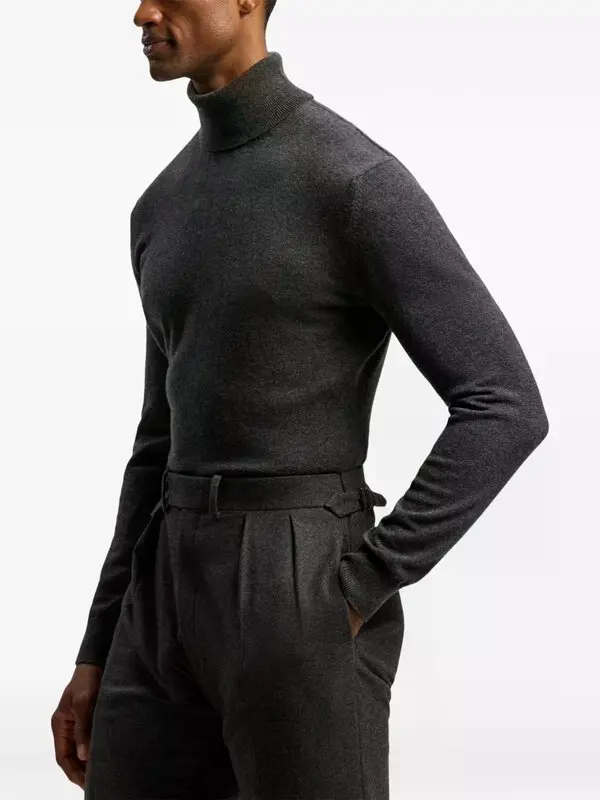 Ralph Lauren Purple Label Cashmere Turtleneck Sweater - Grey