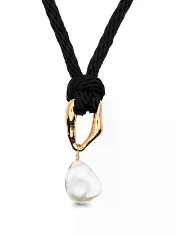 FORTE_FORTE Pearl-pendant Cord Necklace