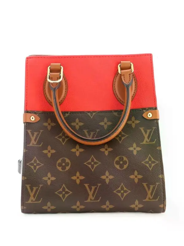 LOUIS VUITTON Fold Tote Monogram Canvas And Leather Pm Satchel