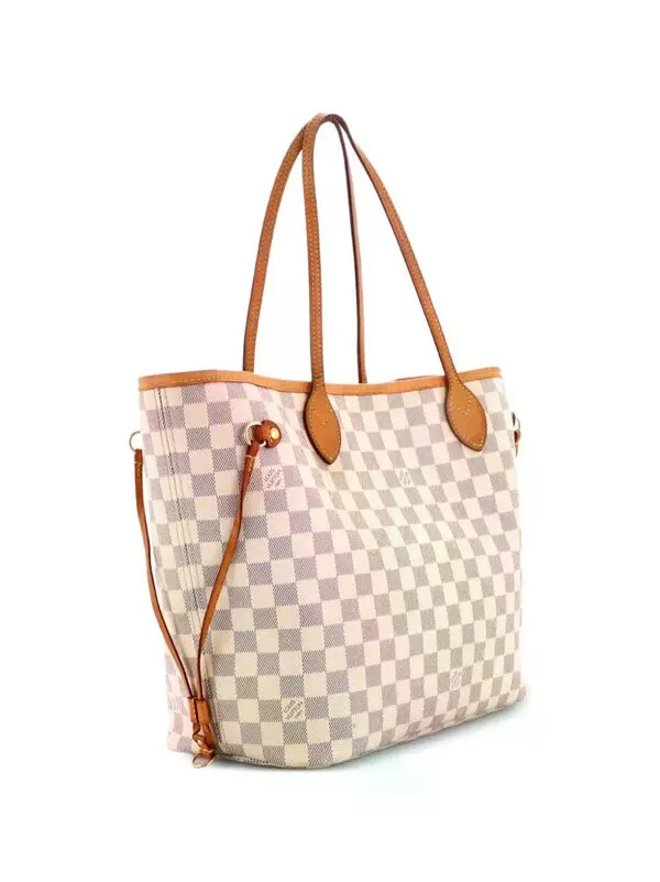 LOUIS VUITTON Damier Mm Tote Bag - White