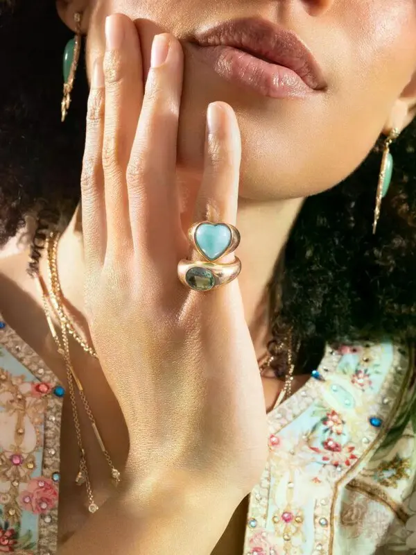 Jacquie Aiche Emerald Oval Dome Ring