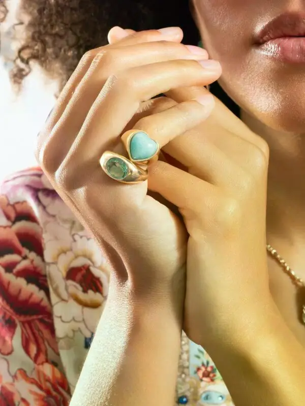 Jacquie Aiche Emerald Oval Dome Ring