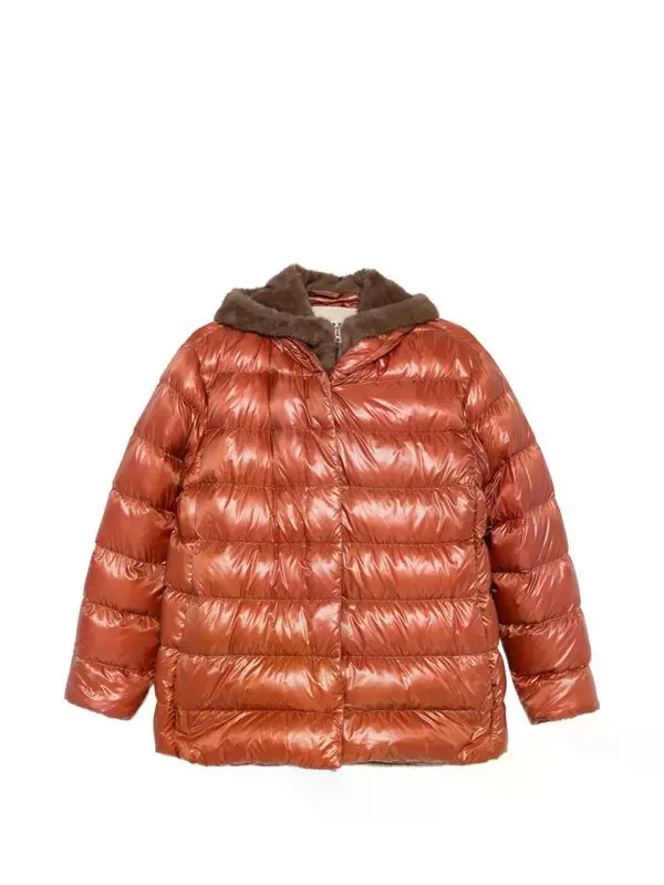 Herno Quilted Hooded Jacket With Glossy Finish