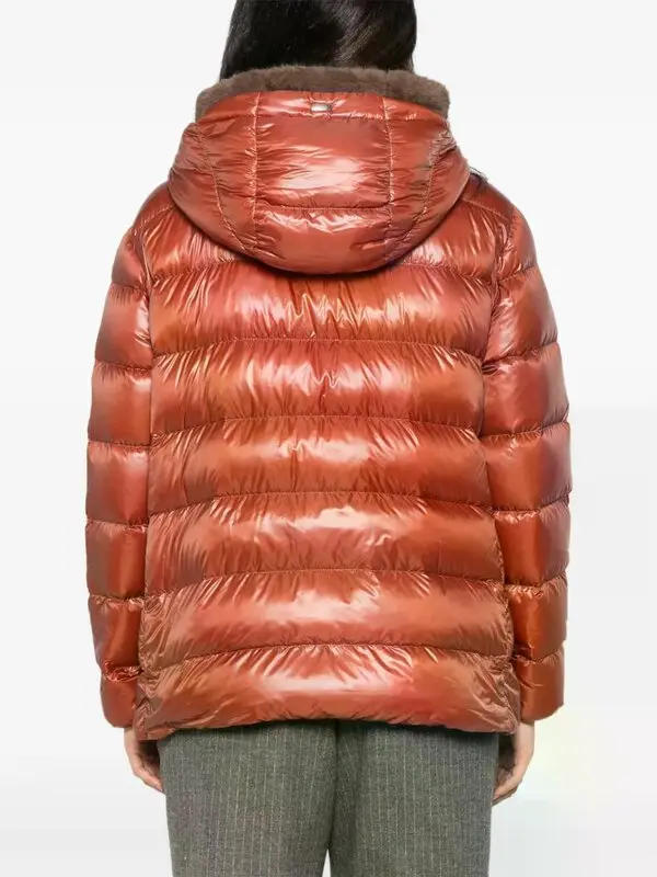 Herno Quilted Hooded Jacket With Glossy Finish
