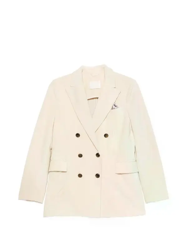 CIRCOLO 1901 Double-breasted Corduroy Jacket - White