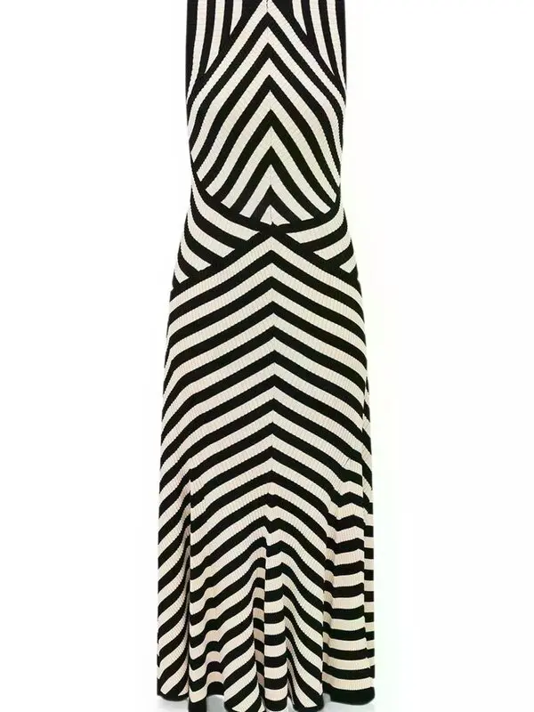 Zimmermann Valiant Deco Stripe Midi Dress - Black