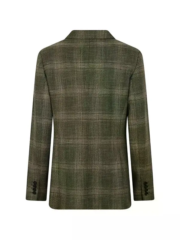 Kiton Double-breasted Check Blazer