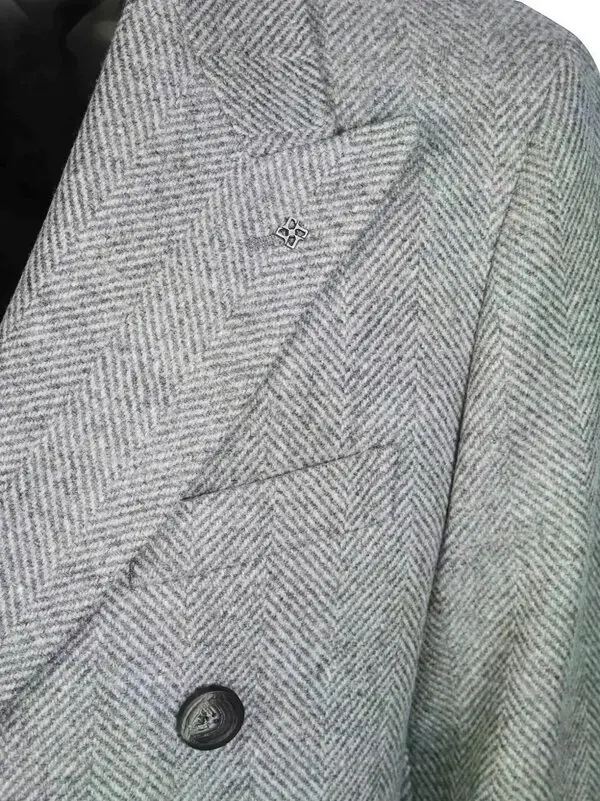 Tagliatore Herringbone Double-breasted Coat