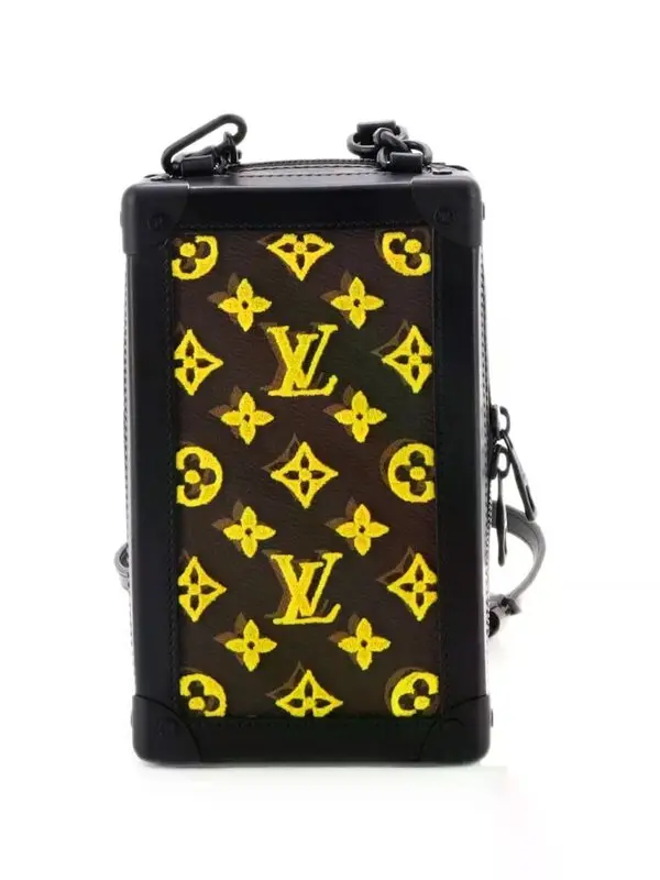 LOUIS VUITTON Vertical Soft Trunk Bag Monogram Tuffetage Canvas Crossbody Bag