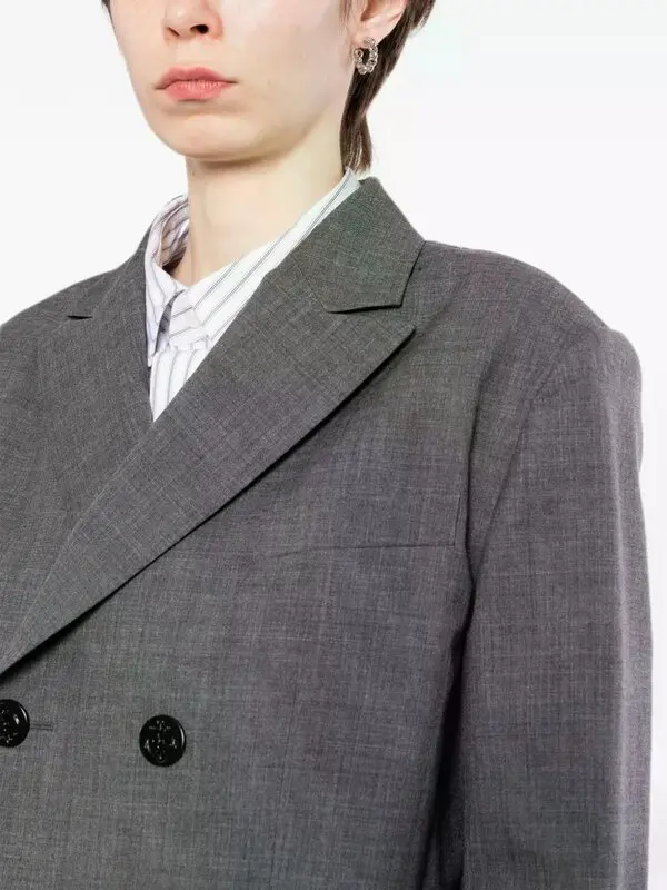 Sacai Double-breasted Layered Blazer