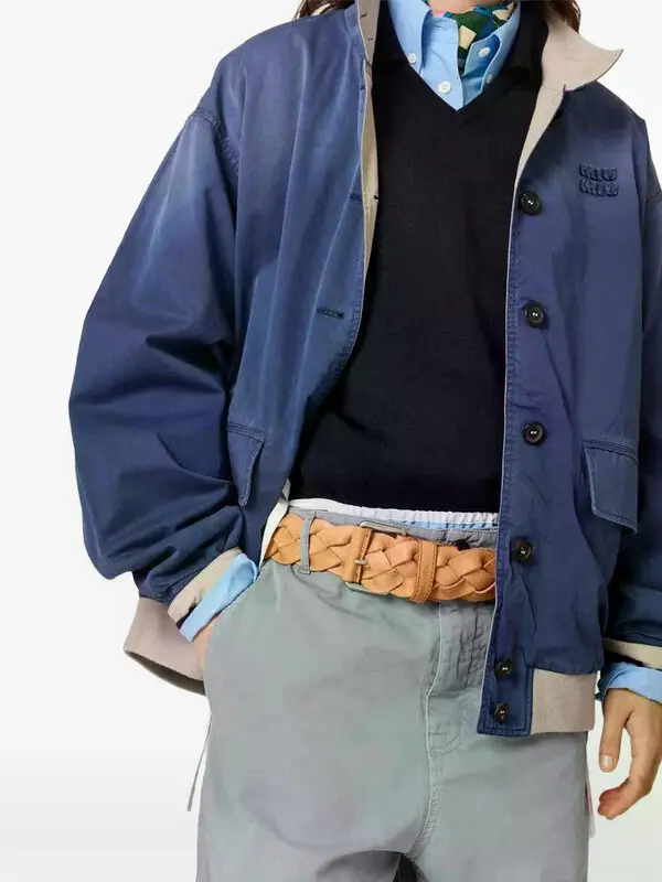 Miu Miu Washed Twill Blouson Jacket