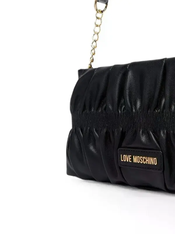 Moschino Ruched Chain-link Shoulder Bag