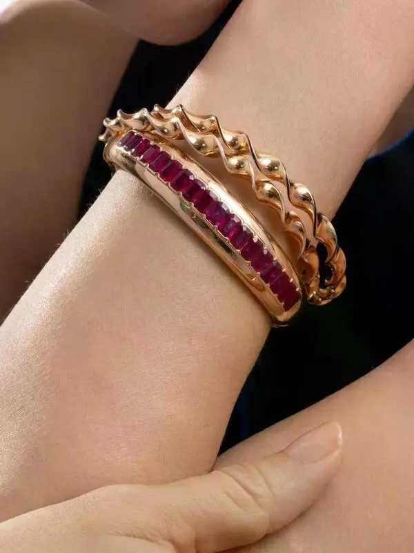 CICADA JEWELRY Twisted Enamel Bracelet