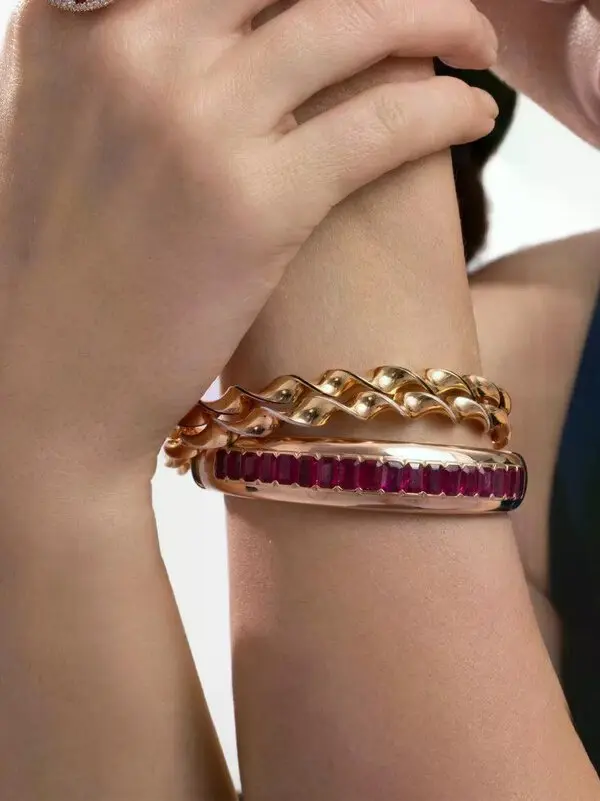 CICADA JEWELRY Twisted Enamel Bracelet