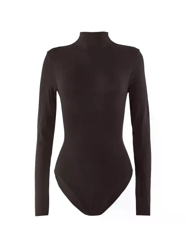 Wolford Skin Contour High-neck Bodysuit - Brown