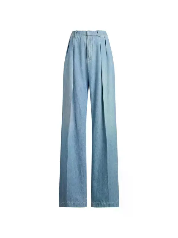 Polo Ralph Lauren Livie Cotton Denim Trousers - Blue