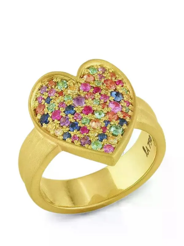 LEIGH MAXWELL Heart-shaped Multi-stone Ring