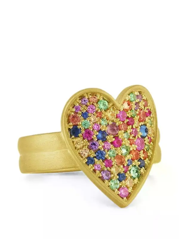 LEIGH MAXWELL Heart-shaped Multi-stone Ring