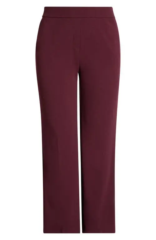 Anne Klein Pull-on Straight Leg Trousers - Barolo