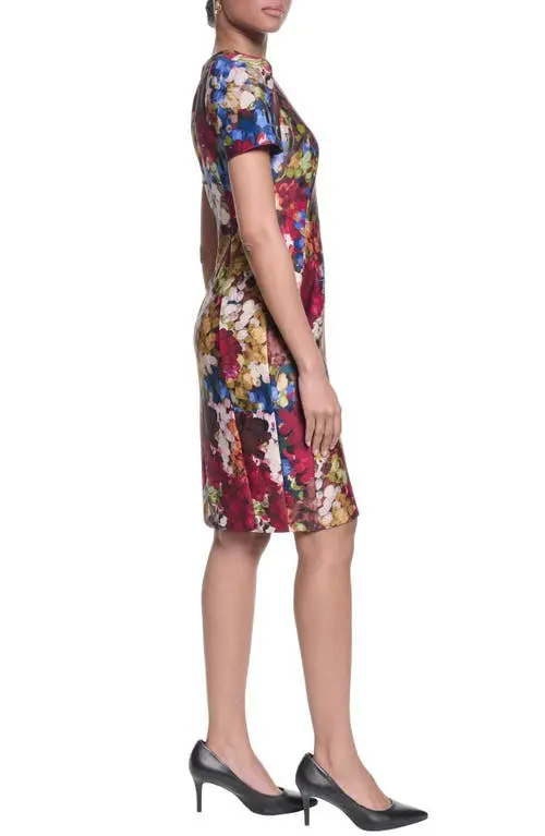 Karl Lagerfeld Floral Scuba Crepe Sheath Dress