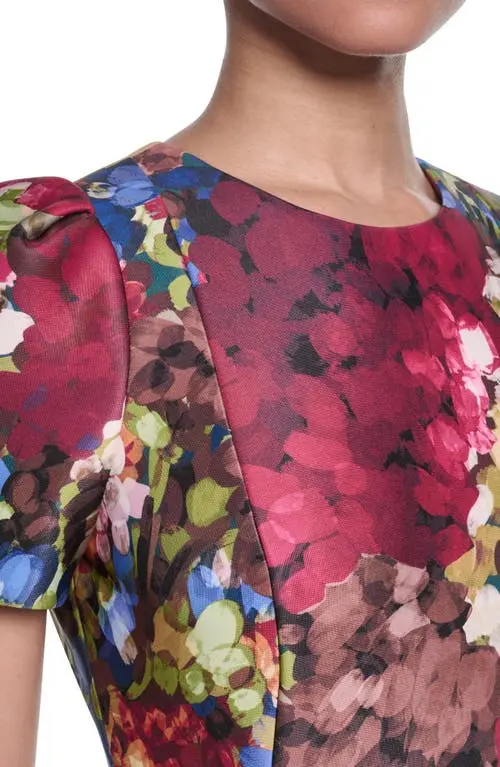 Karl Lagerfeld Floral Scuba Crepe Sheath Dress