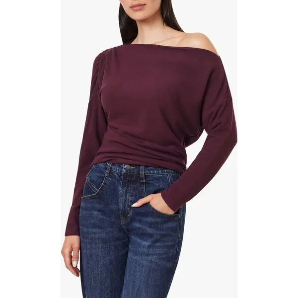 Habitual Colby Off-the-shoulder Knit Top - Winetasting