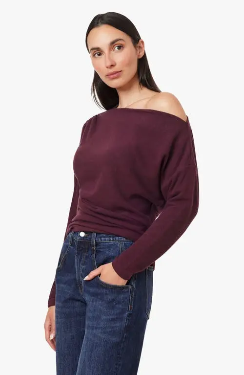 Habitual Colby Off-the-shoulder Knit Top - Winetasting