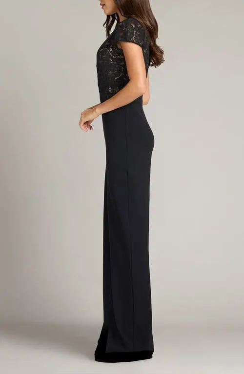 Tadashi Shoji Lace Top Wide Leg Jumpsuit