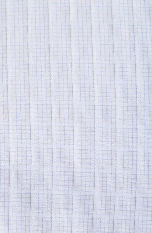 Nordstrom Trim Fit Premium Performance Microcheck Dress Shirt - Blue Cazale Check