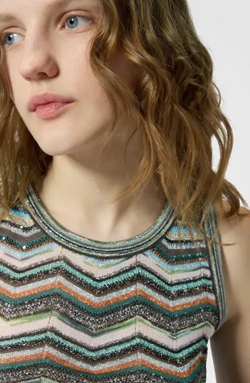 Missoni Sequin Metallic Jacquard Sleeveless Sweater