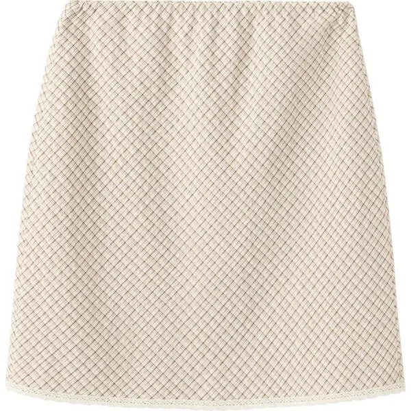 Mango Checkered Midi Skirt
