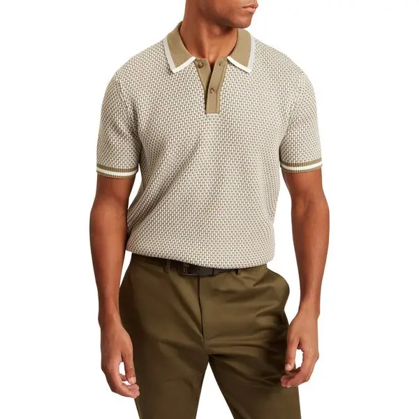 Ted Baker London Breame Knit Polo - Olive