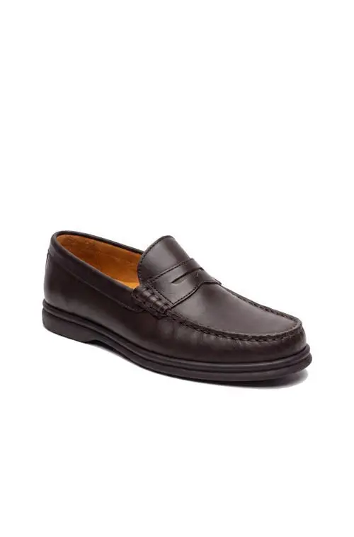 MENINA STEP Nora Loafer, Premium Top Leather, Handcrafted In Spain - Chocolate